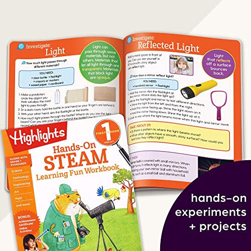 Highlights Summer Learning Pack 1st Grade-2nd Grade Workbooks, Cursive, STEAM