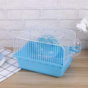 Zhang Ku Simple Cavie Guinea Pig Cage & Rabbit Cage | Pet Cage Includes Free Water Bottle & Food Bowl&Hamster Running Wheel (Blue)