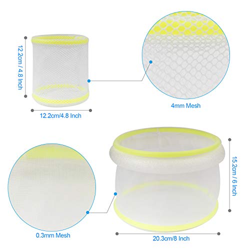 2 Units Aquarium Fish Hatchery Isolation net, Aquarium Fish Breeder Tank Isolation Hatching Net Box, a Large Aperture net and a Small Aperture net Together