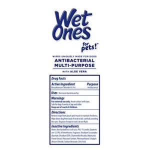 Wet Ones for Pets Multi-Purpose Dog Wipes with Aloe Vera, 50 Count - 3 Pack | Dog Wipes for All Dogs in Tropical Splash, Wipes for Paws & All Purpose