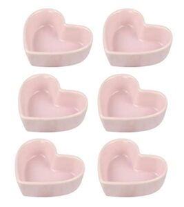 fuyu colorful heart shaped ceramic ramekin bowls souffle dishes pudding cups snack dishes dipping bowls