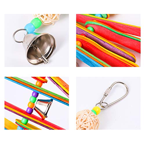 kidus 2-Pack Parrot Bird Chewable Sticks Sound Toy Set