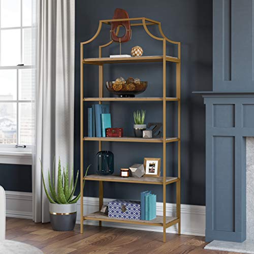 Sauder 428207 International Lux Bookcase - Deco Stone™ Finish