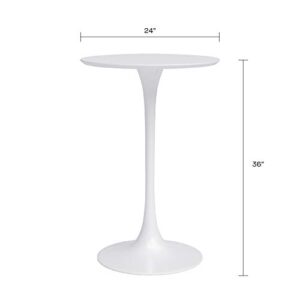 Jamesdar Kurv Counter Height Table, White