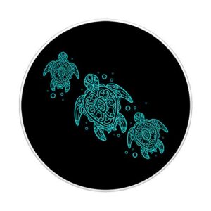 Vintage Ocean Creature Sea Animal Pet Zoo Tribal Turtle PopSockets PopGrip: Swappable Grip for Phones & Tablets