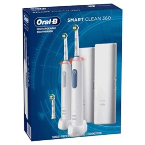 oral-b smart clean 360 rechargeable toothbrushes, 2 pack