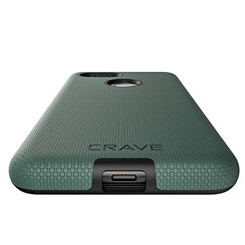 Crave Dual Guard for Google Pixel 3 Case, Shockproof Protection Dual Layer Case for Google Pixel 3 - Forest Green