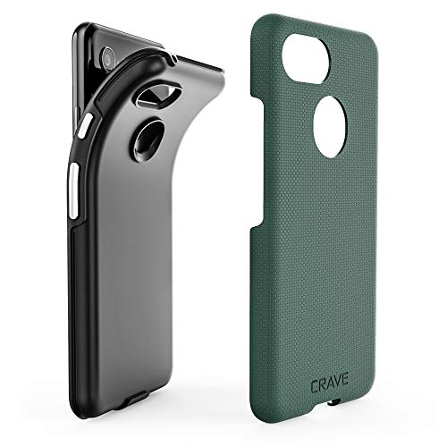 Crave Dual Guard for Google Pixel 3 Case, Shockproof Protection Dual Layer Case for Google Pixel 3 - Forest Green