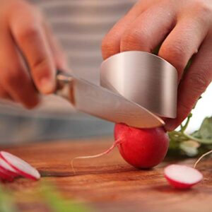 2PCS Finger Guard, Knife Cutting Safe Protector, Vegetables And Fruits Slicing Stainless Knife Finger Guard, Steel Finger Protector, Stainless Steel Kitchen Tool Avoid Hurting