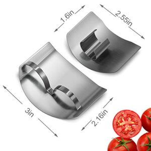 2PCS Finger Guard, Knife Cutting Safe Protector, Vegetables And Fruits Slicing Stainless Knife Finger Guard, Steel Finger Protector, Stainless Steel Kitchen Tool Avoid Hurting