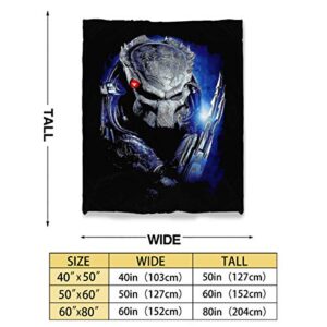 GACOZ-The Predator - Blue- Ultra Soft Throw Blanket Flannel Fleece All Season Light Weight Living Room Bedroom Warm Blanket 80×60inch