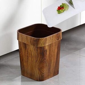 Wakauto Office Trash Cans Bamboo Trash Cans Wooden Trash Can Bamboo Garbage Can Vintage Waste Bin Wastebasket for Home Office Trash Container Ornament Container