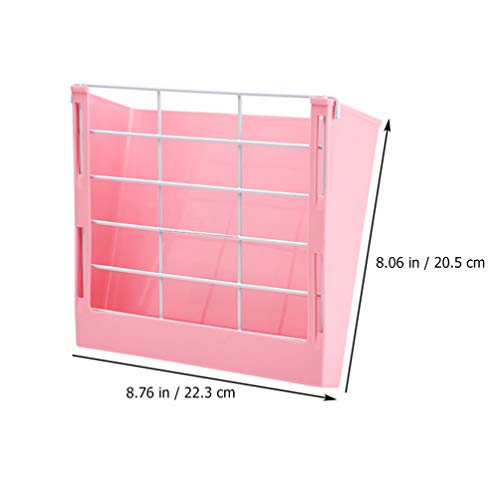 POPETPOP Wood Hay Feeder Rack for Guinea Pig Rabbit Bunny Food Manager Grass Holder for Small Pet Chinchilla Hamster Ferret Pink