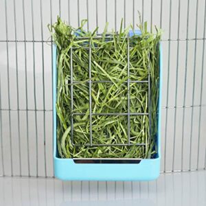 CalPalmy 2-Pack Hay Feeder for Rabbits, Guinea Pigs, and Chinchillas - Minimize Waste and Mess with 5 1/2" x 3" x 7 3/8" Hanging Alfalfa and Timothy Hay Dispenser