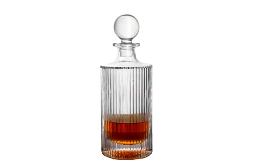 Whiskey Decanter and Glass Stopper 27 oz Square Decanter for Whiskey, Bourbon, Brandy, Liquor, and Rum