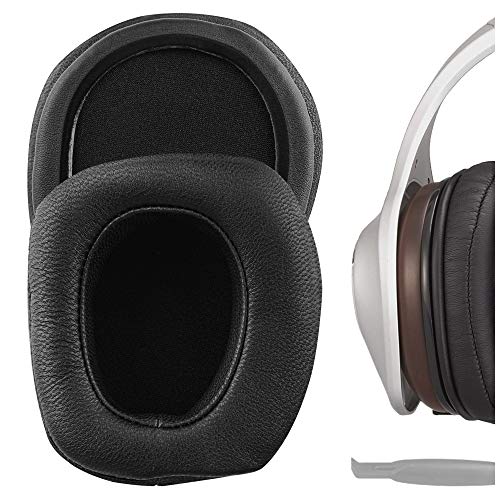 Geekria Elite Sheepskin Replacement Ear Pads for DENON AH-D600, AH-D7100 Headphones Earpads, Headset Ear Cushion Repair Parts (Black)