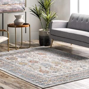 nuloom jovi transitional tribal print area rug, 4' x 6', beige