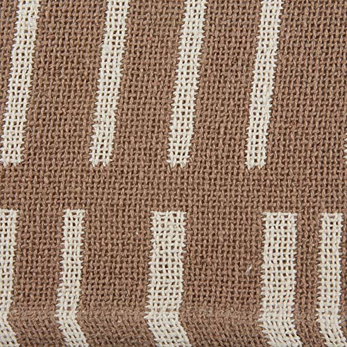 DII Urban Geometric Collection Cotton Throw Blanket, 50x60, Stone