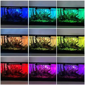 NICREW Submersible RGB Aquarium Light, Underwater Fish Tank Light with Timer Function, Multicolor LED Light with Remote Controller, 15 Inches