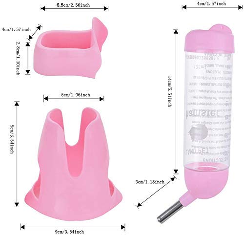 BINX (125ML, Pink) Water Dispenser Automatic pet Bottle for Hamsters, Rats, Guinea Pigs, White Rabbits and Small Animals