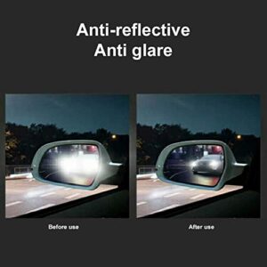 shlutesoy 2Pcs Car Rearview Mirror Film,Clear Waterproof Anti Fog Car Rearview Mirror Protective Film Rain Shield Oval 2pcs