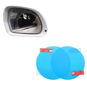 shlutesoy 2Pcs Car Rearview Mirror Film,Clear Waterproof Anti Fog Car Rearview Mirror Protective Film Rain Shield Oval 2pcs