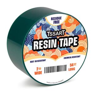 tssart resin tape for epoxy resin molding - thermal silicone adhesive tape, oxidation and high temperature resistance easy peeling, epoxy release tape for river tables - 2 inch wide 54ft long