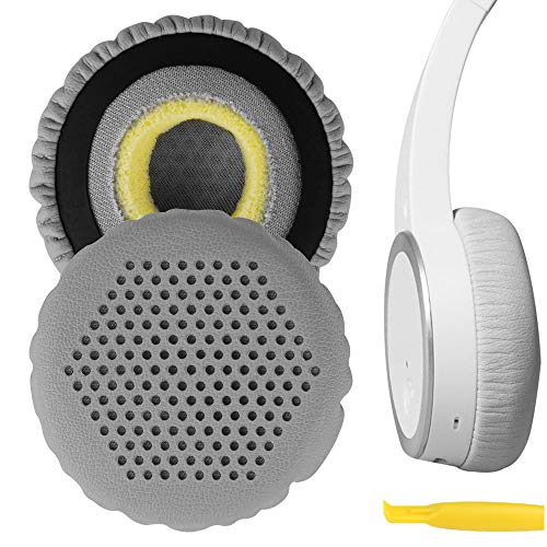 Geekria QuickFit Perforated Replacement Ear Pads for Edifier W675BT, W670BT, W570BT Headphones Earpads, Headset Ear Cushion Repair Parts (Grey)