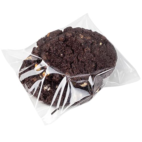 Bag Tek 4.7 x 4 Inch Treat Bags, 100 Microwave-Safe Cookie Bags - Lip And Tape Design, Heat-Resistant, Clear Plastic Resealable Bakery Bags, Grease-Resistant, For Candy, Nuts, And Party Favors