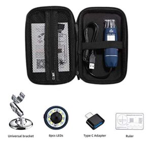 Bysameyee HD 2MP 2K USB Microscope, 40X to 1000X Magnification Digital Microscope Camera Inspection Endoscope with Carrying Case, Compatible with Windows 7 8 10, Mac, Linux, OTG Android Phones