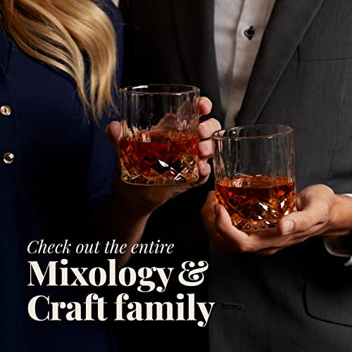 Mixology & Craft Whiskey Stones Gift Set for Men - 2 Glasses, 8 Chilling Rocks & Wooden Box - Whiskey Glass Gift Sets - Jameson Brown