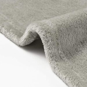 Flannel Blanket Fleece Throw Twin Size Grey All Season Lightweight Plush Cozy Super Soft Luxury Couch Sofa Bed Blanket (Gray, Twin 60x80)