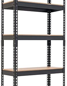 HOMEDANT 5-Tier Laminated Metal Shelving Unit Adjustable Garage Storage Utility Rack Heavy Duty Shelves Organization Multipurpose Shelf Warehouse Basement Shed Pantry 28" W x 12.3" D x 59.5" H 1Pack