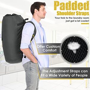 Laundry Backpack Bag, 115L Extra Large Laundry Bag with straps, Heavy Duty Laundry Bag Backpack, Portable Backpack laundry bag for College Dorm, Apartment, Laundromat, College Laundry Bag for students