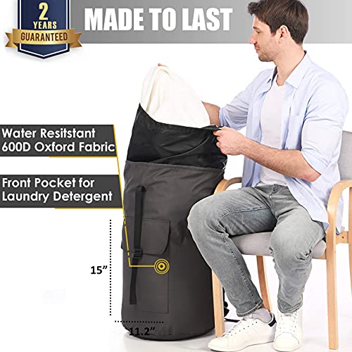 Laundry Backpack Bag, 115L Extra Large Laundry Bag with straps, Heavy Duty Laundry Bag Backpack, Portable Backpack laundry bag for College Dorm, Apartment, Laundromat, College Laundry Bag for students