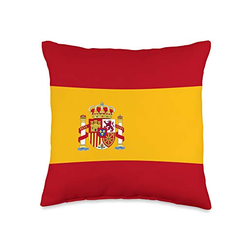 Miftees Country Flag Gifts Spanish Spain Flag Throw Pillow, 16x16, Multicolor