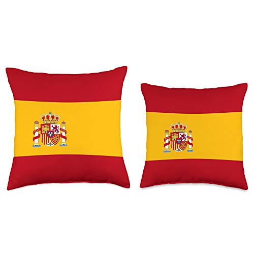 Miftees Country Flag Gifts Spanish Spain Flag Throw Pillow, 16x16, Multicolor