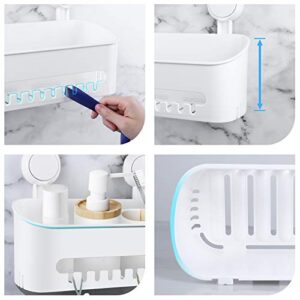 Uten Shower Caddy Drill-Free with Vacuum Suction Cup Removable Shower Shelf Storage Basket Powerful Suction