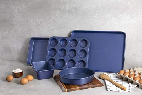 Granite Stone Diamond Granite Stone, 15 Piece Cookware and Bakeware Set, Blue