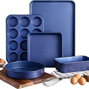 Granite Stone Diamond Granite Stone, 15 Piece Cookware and Bakeware Set, Blue