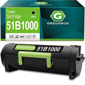 greenbox remanufactured 51b1000 high-yield toner cartridge replacement for lexmark 51b1000 51b2000 51b00a0 for ms417dn ms317dn ms517dn ms617dn mx517de mx617de mx317dn printer (2,500 pages, 1 black)