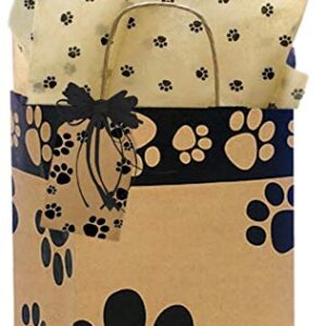 Gift Bags with Matching Tissue Paper and Gift Tags 6 Sets (PET PAWS)