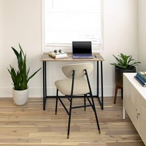 emma + oliver small 36" rustic natural home office folding computer desk - laptop desk