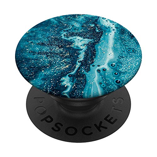 Elegant Turquoise Blue & Aqua Ocean Pattern PopSockets PopGrip: Swappable Grip for Phones & Tablets