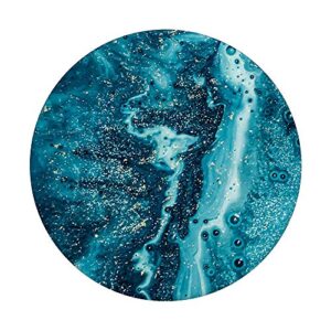 Elegant Turquoise Blue & Aqua Ocean Pattern PopSockets PopGrip: Swappable Grip for Phones & Tablets