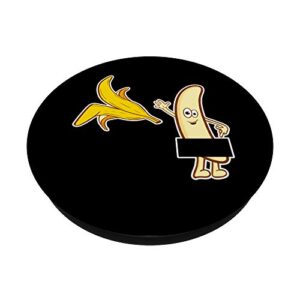 Naked Banana Funny Food Lovers Fruits Banana PopSockets Swappable PopGrip