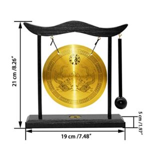 Hooshing Feng Shui Gong Brass Desktop Zen Art Home Decor Housewarming Congratulatory Blessing Gift