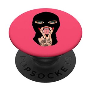 girl baby baklava mask women hip hop gangster rap popsockets swappable popgrip