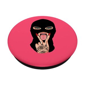 Girl Baby Baklava Mask Women Hip hop Gangster Rap PopSockets Swappable PopGrip