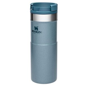 stanley neverleak travel mug .47l / 16oz hammertone ice – leakproof - tumbler for coffee, tea & water - bpa free - stainless-steel thermo cup - rotating lid covers drink - dishwasher safe